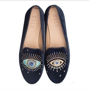 Zalo | Shoes | Zalo Velvet Embroidered Mystic Flats | Poshmark